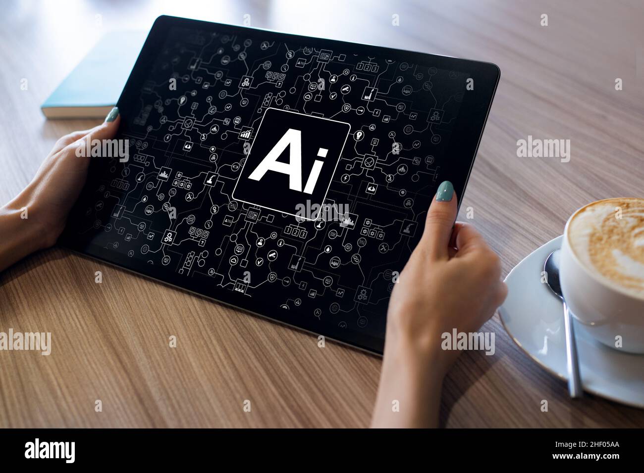 AI - Artificial intelligence, Internet, IOT and automation concept ...