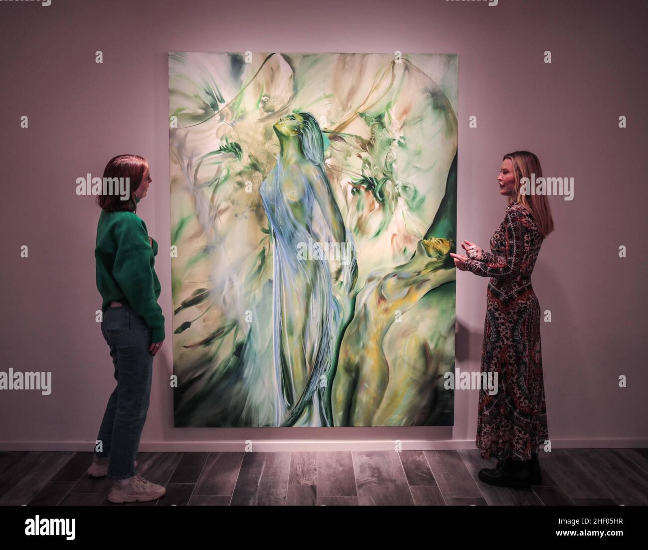 London UK 13 January 2022 Grace 2021, Oil on Canvas Lydia Makin’s ...