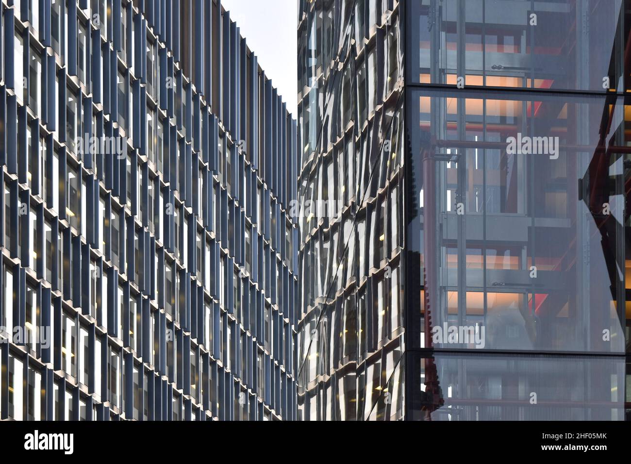 Blue Fin Building and Neo Bankside - modern glass structures facade ...