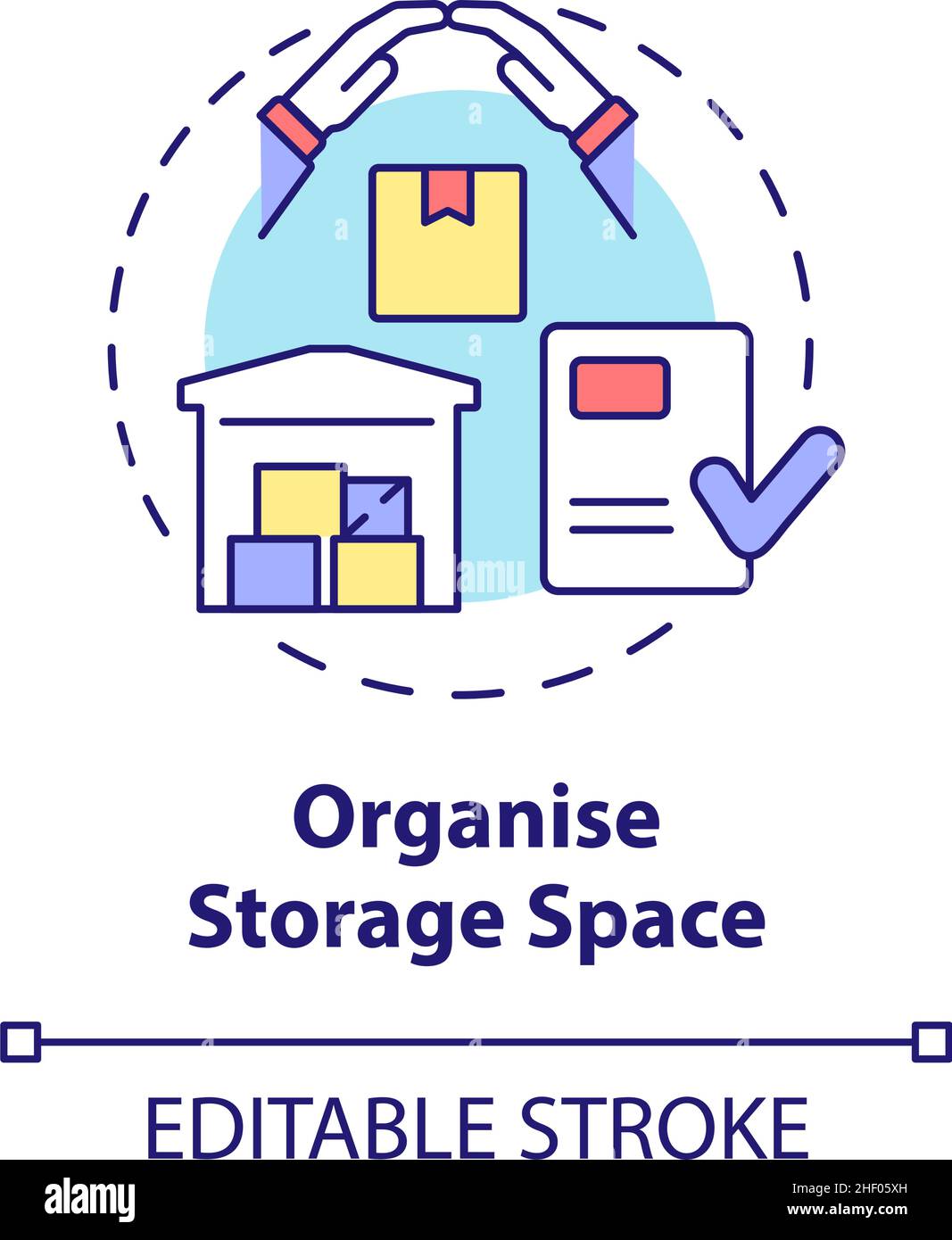 Organise storage space concept icon Stock Vector Image & Art - Alamy
