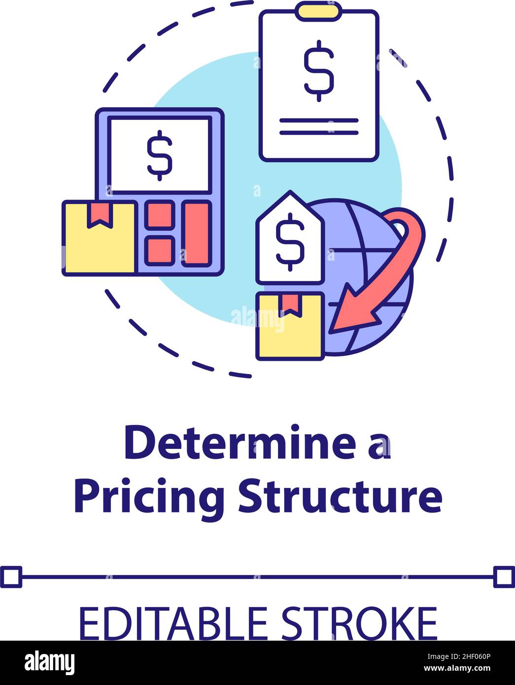 Determine pricing structure concept icon Stock Vector Image & Art - Alamy