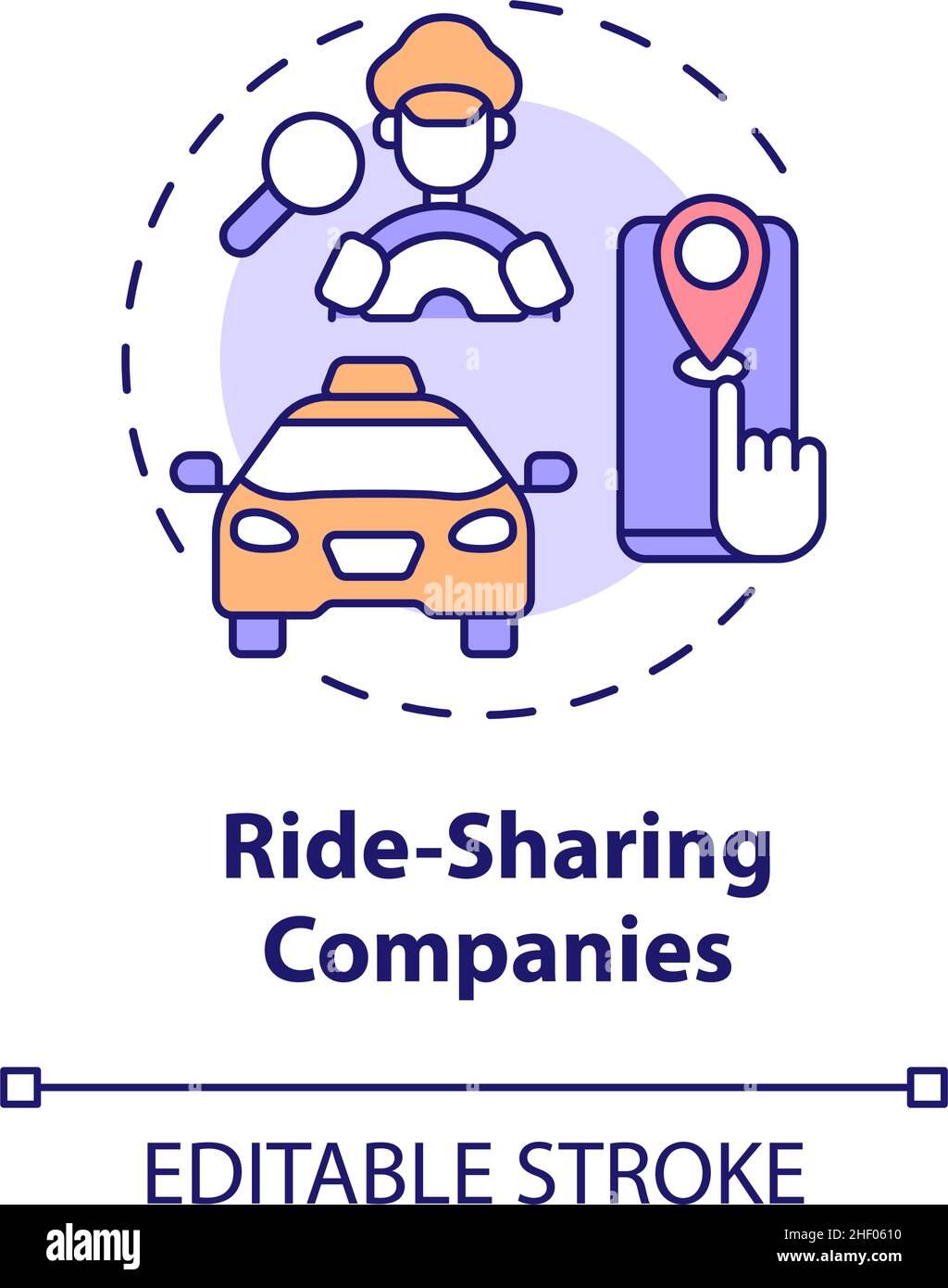 Ride sharing companies concept icon Stock Vector Image & Art - Alamy
