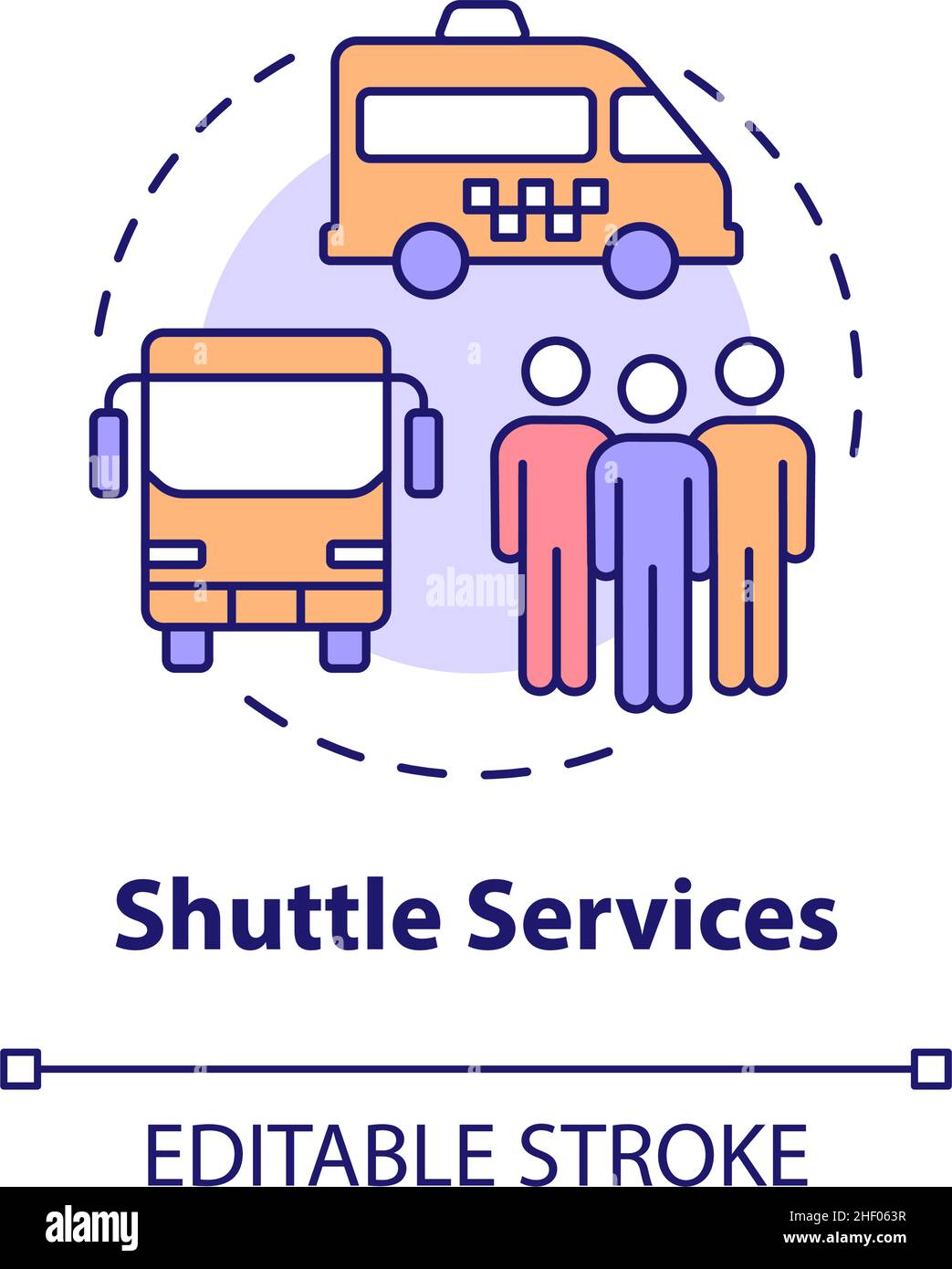 Shuttle services concept icon Stock Vector Image & Art - Alamy