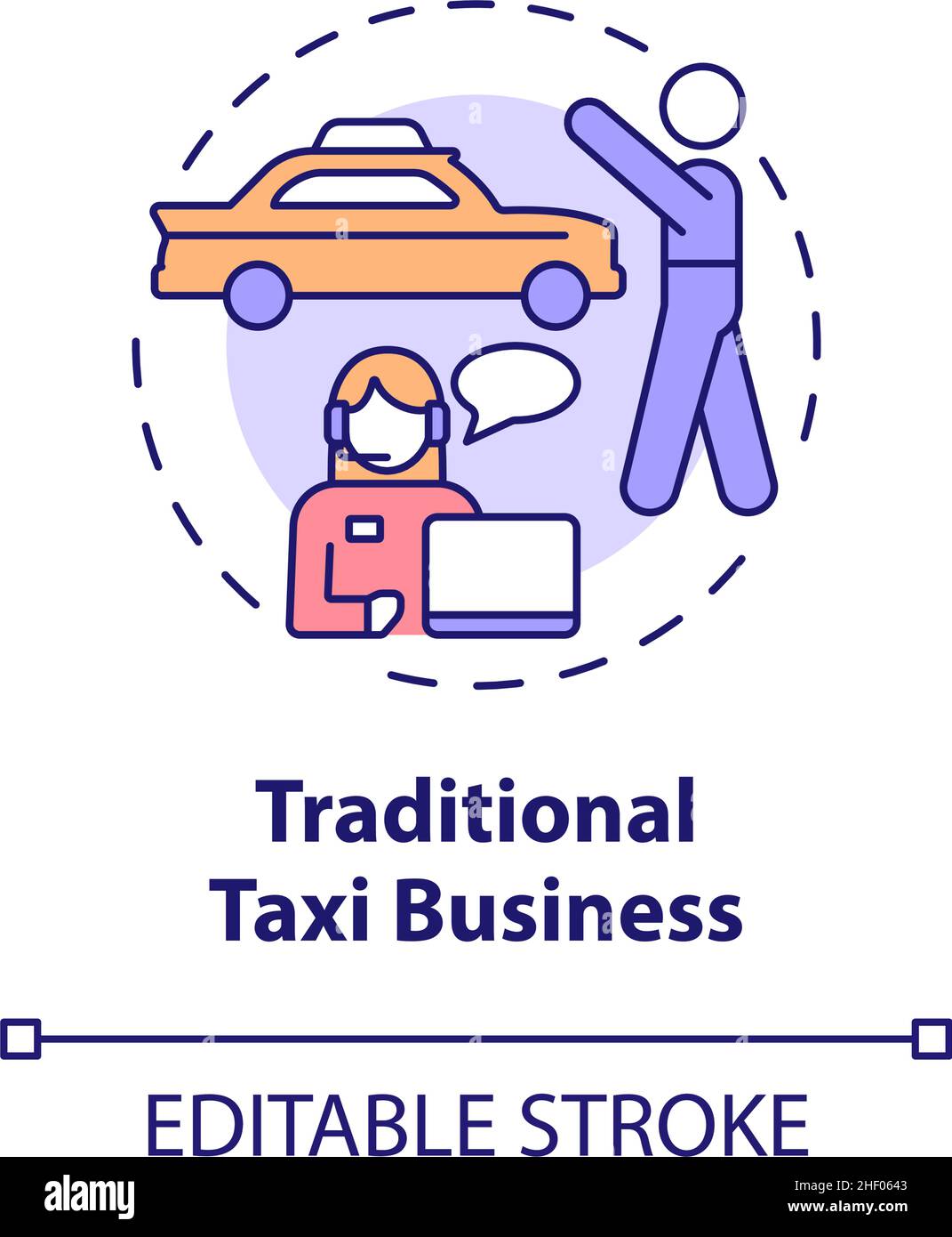 Traditional taxi business concept icon Stock Vector Image & Art - Alamy