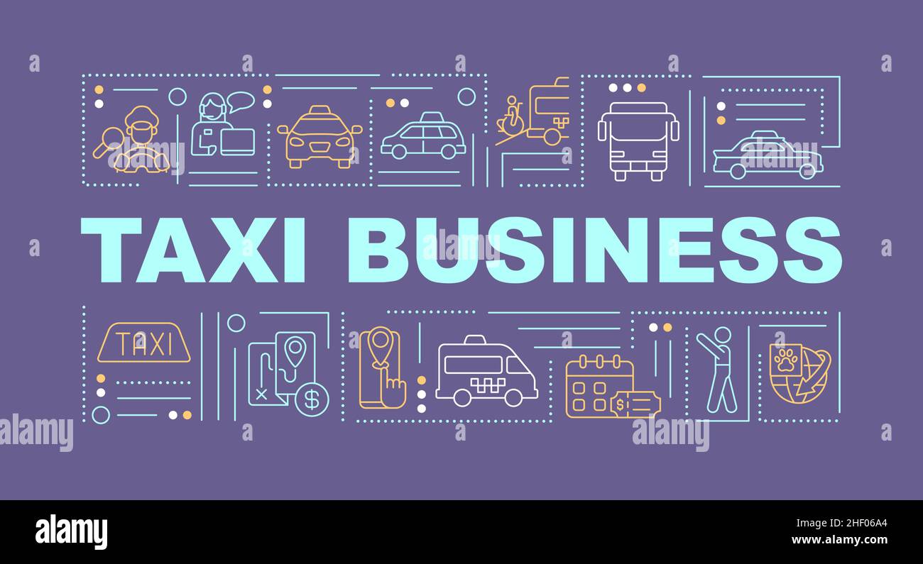Taxi word Stock Vector Images - Alamy