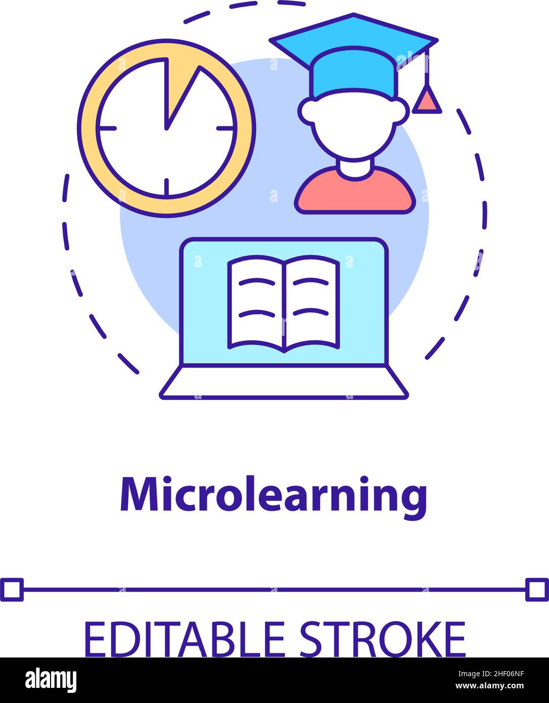 Microlearning concept icon Stock Vector Image & Art - Alamy