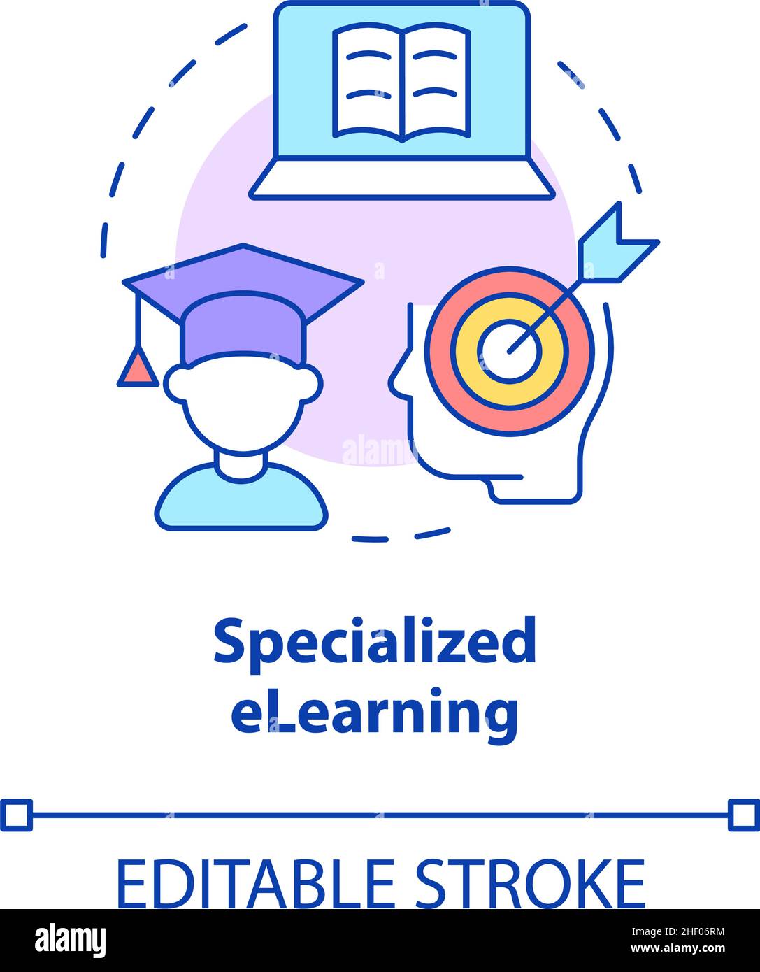 Specialized elearning concept icon Stock Vector Image & Art - Alamy