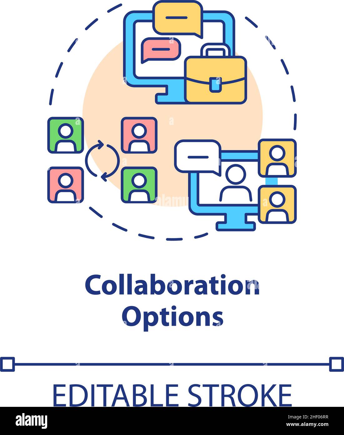 Collaboration options concept icon Stock Vector Image & Art - Alamy