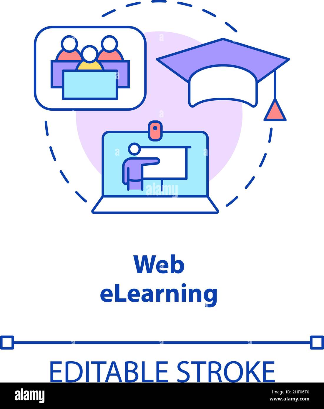 Web elearning concept icon Stock Vector Image & Art - Alamy