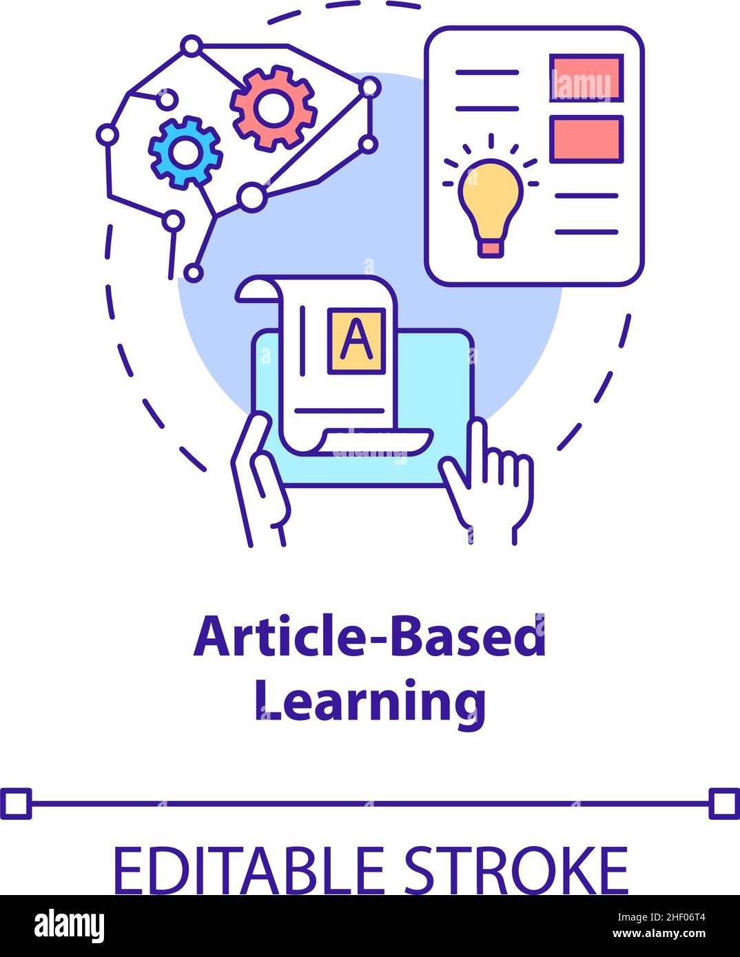 Article based learning concept icon Stock Vector Image & Art - Alamy