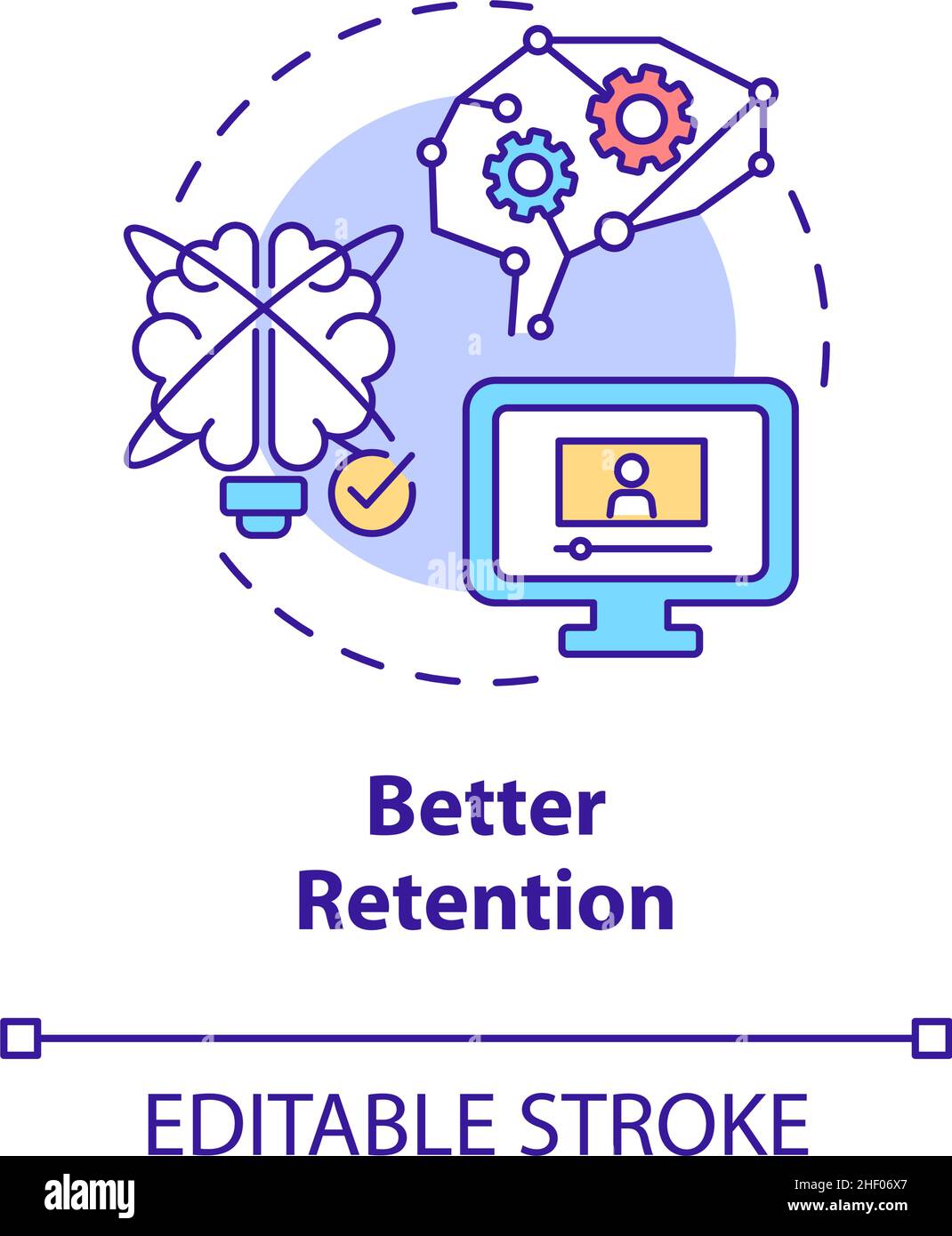 Better retention concept icon Stock Vector Image & Art - Alamy