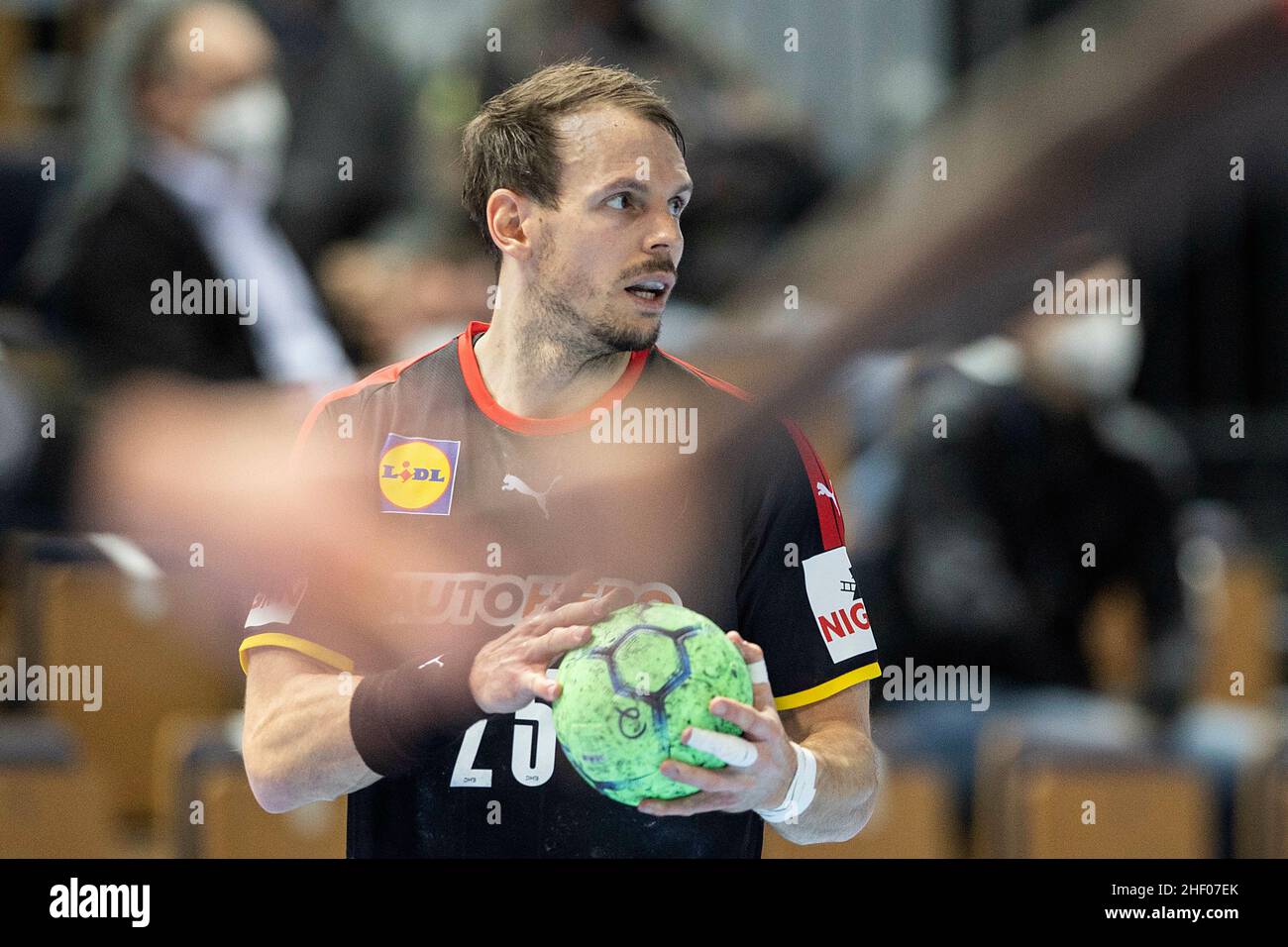 Kai HAEFNER (Hvssfner, GER) in action with ball, game scene; Handball ...