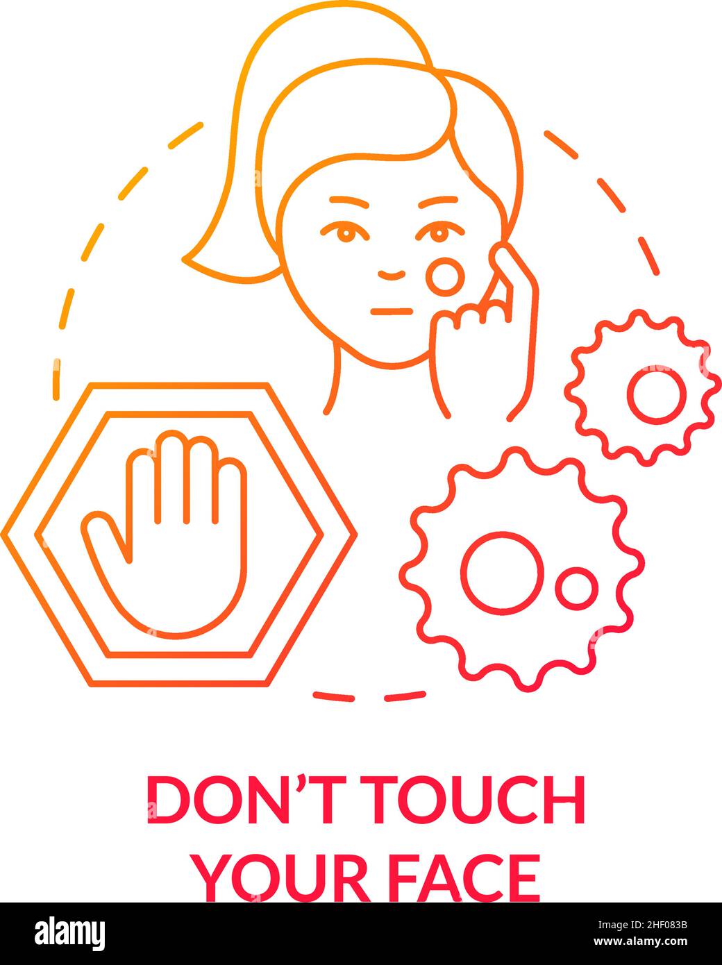 Dont or dont spread germs Stock Vector Images - Alamy