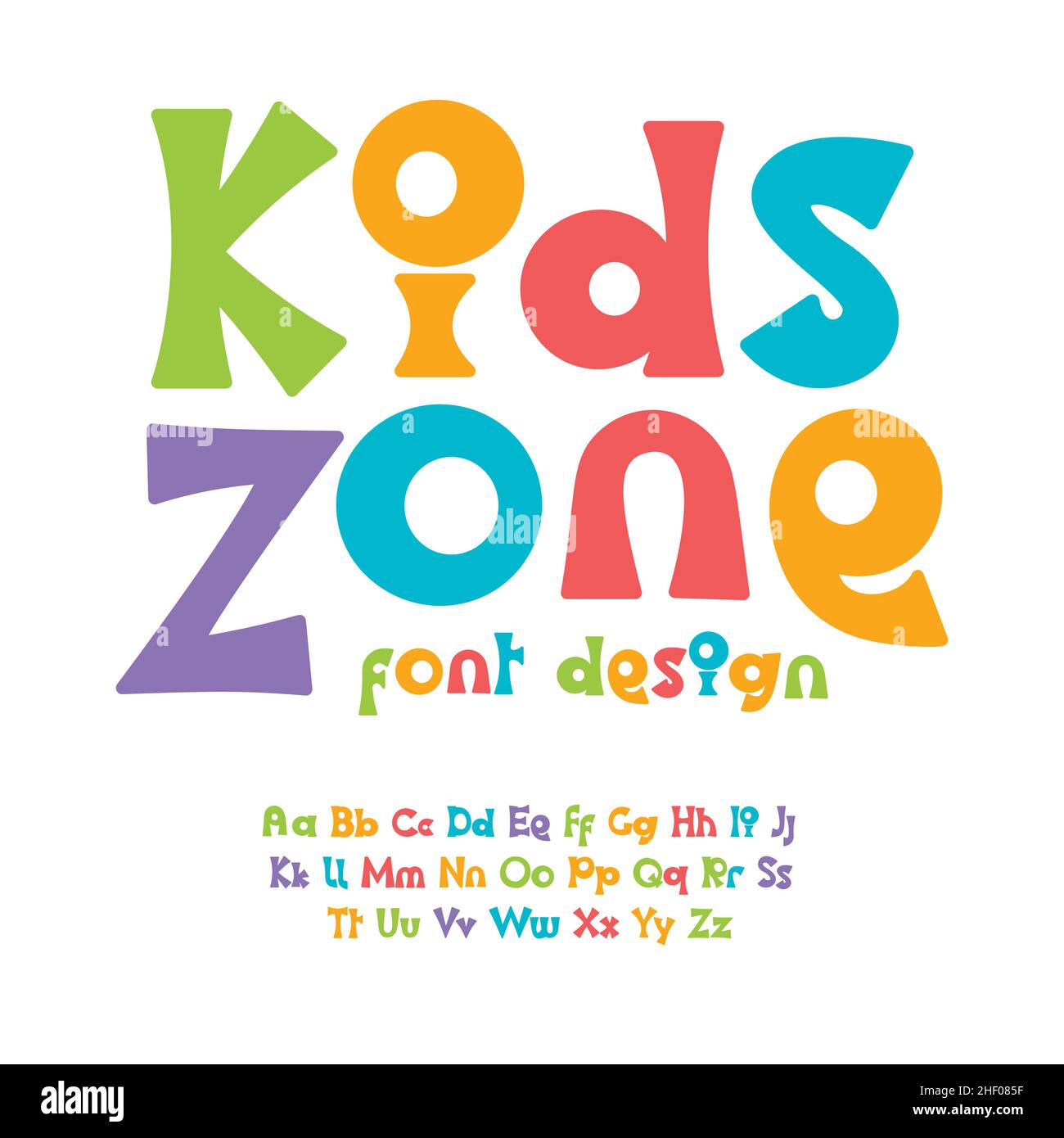 Color playful font joyful alphabet color cartoon letters. Funky comic ...