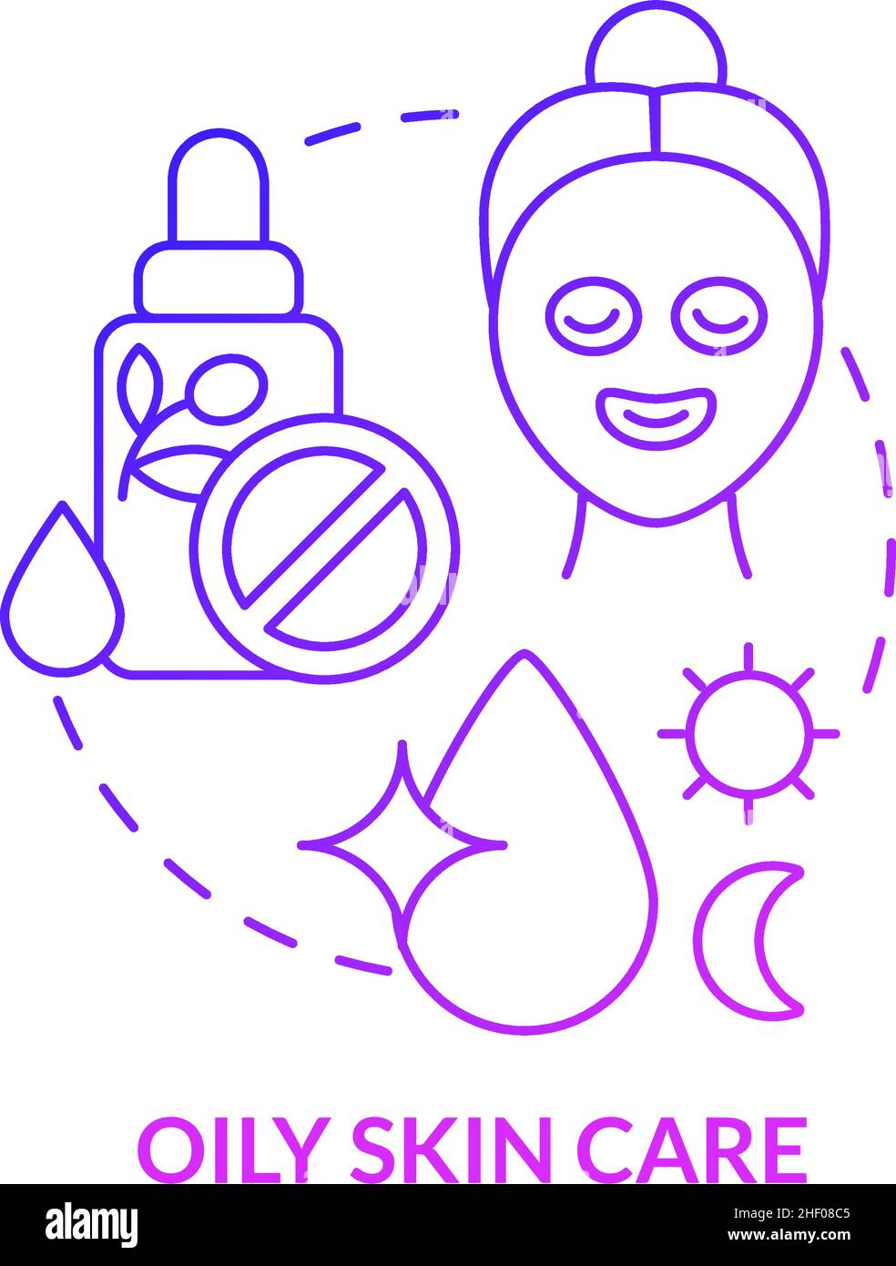 Oily skin Stock Vector Images - Alamy