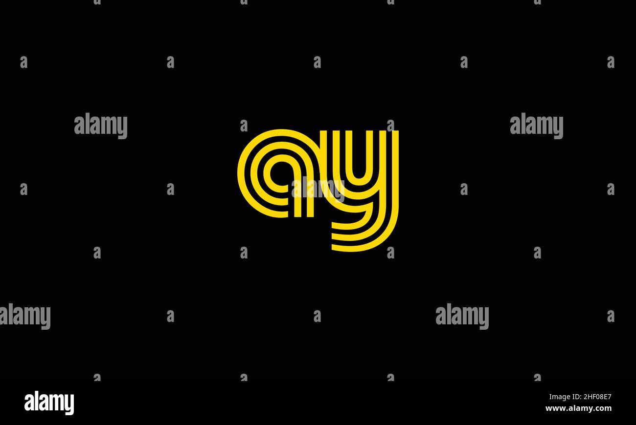 Creative letter AY graphic lines alphabet icon/logo design Stock Vector Image & Art - Alamy