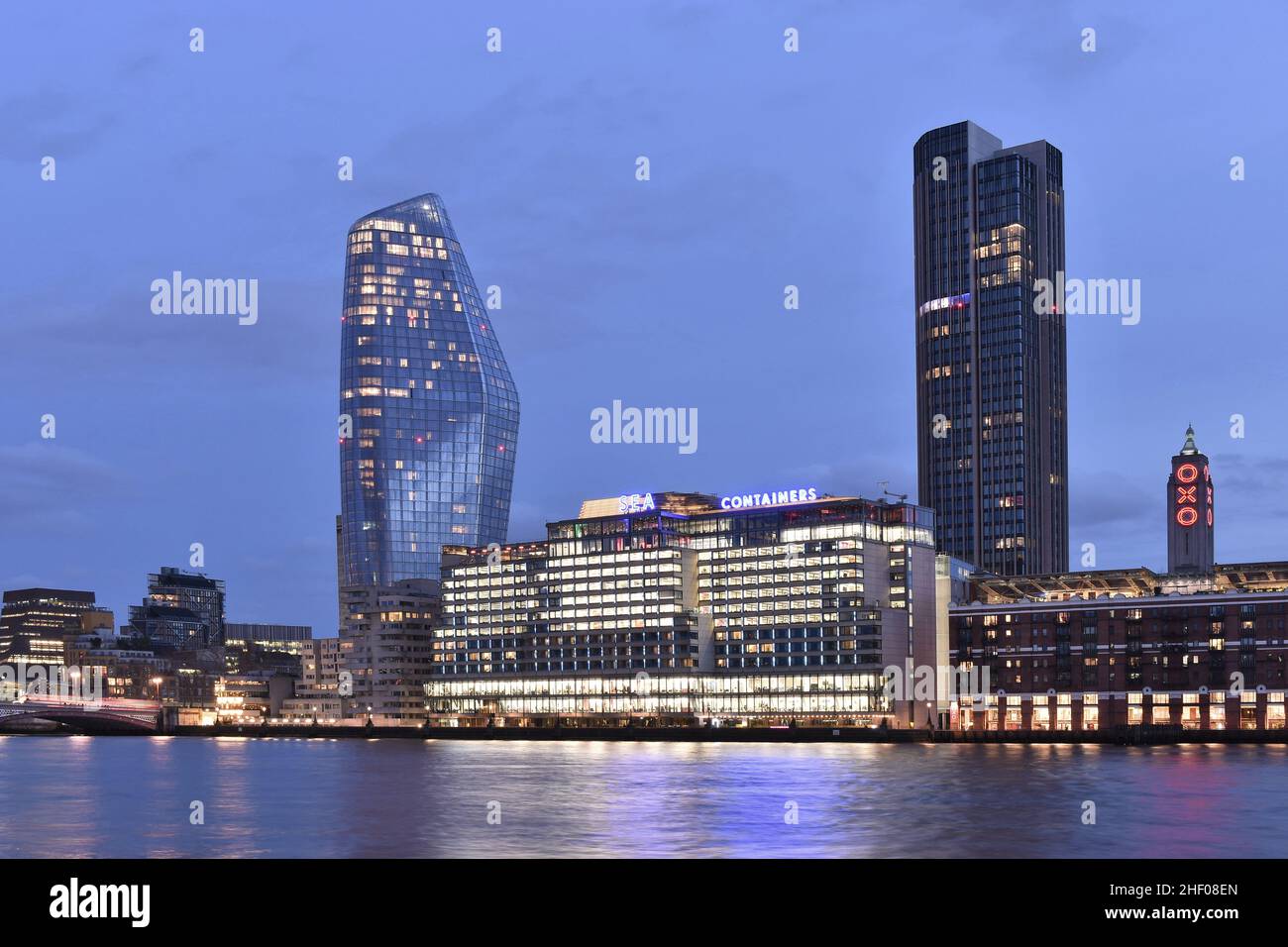 Sea Containers House with South Bank Tower and One Blackfriars modern ...