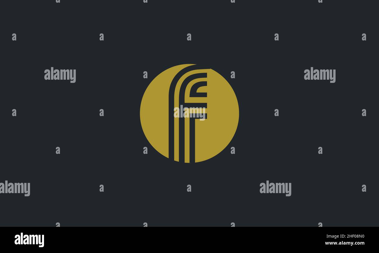 Creative letter F graphic lines alphabet icon/logo design Stock Vector ...