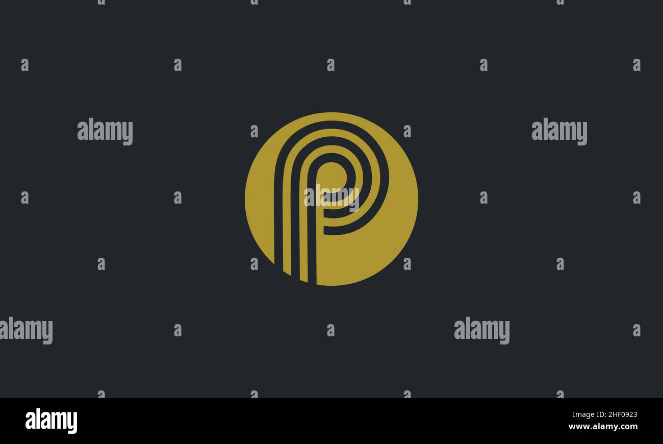 Creative letter P graphic lines alphabet icon/logo design Stock Vector ...