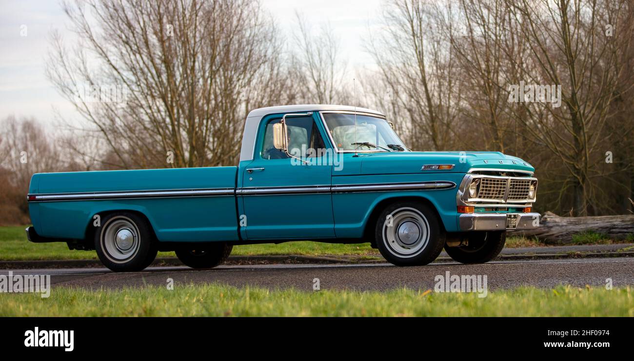 1970 flat back Ford 100 Stock Photo - Alamy
