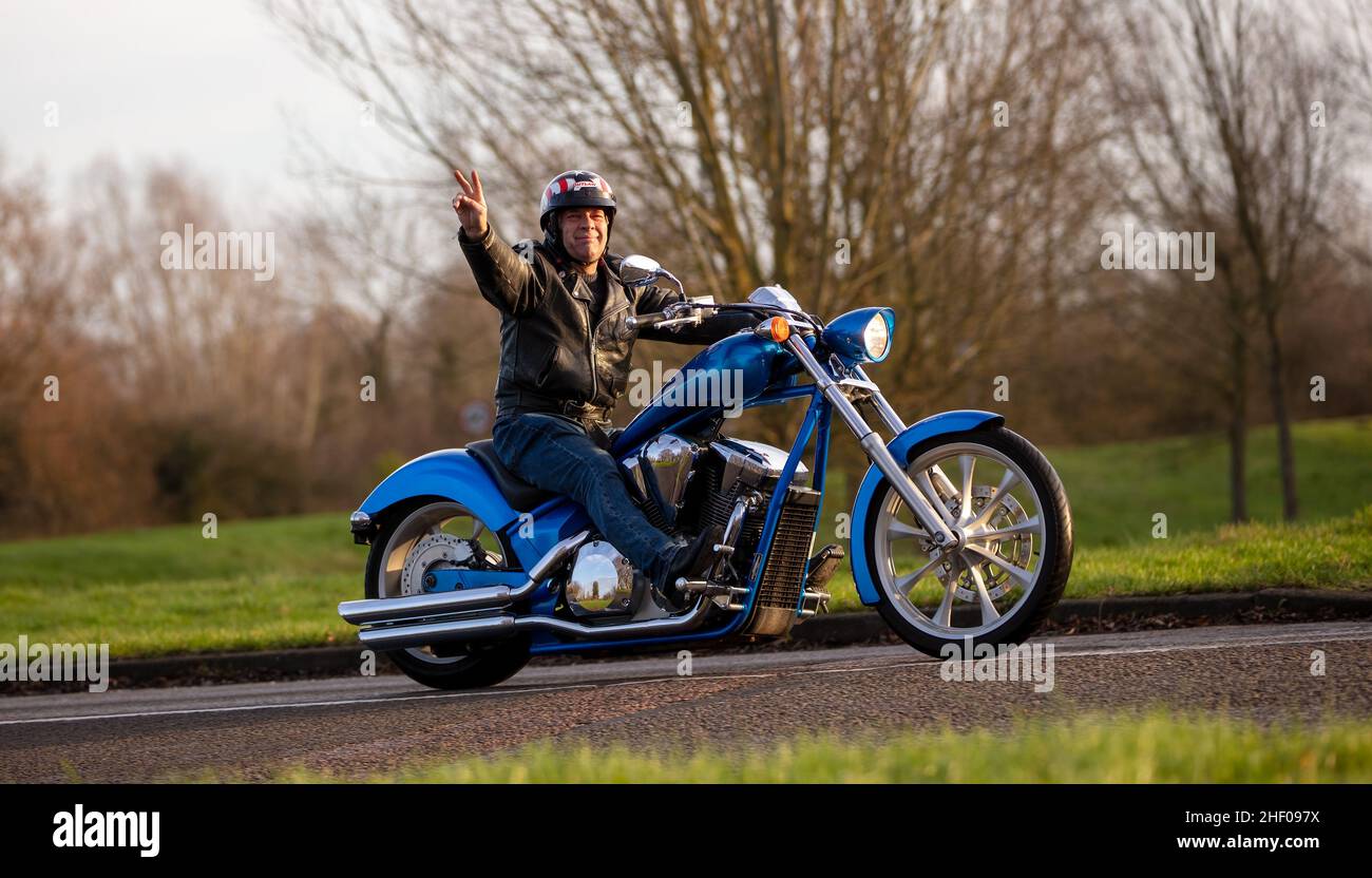 Chopper motorcycle, helmet hi-res stock photography and images - Alamy