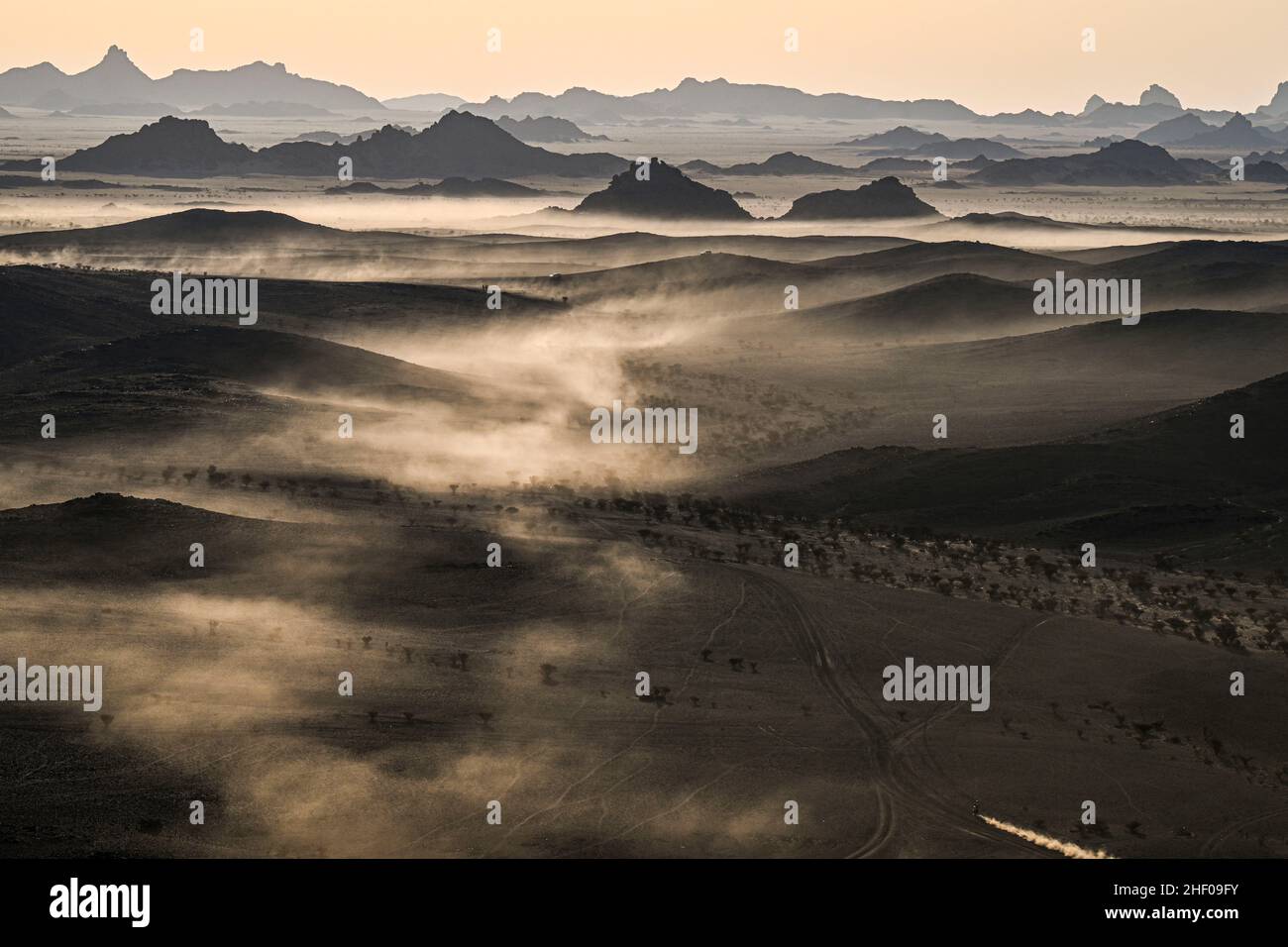 Bisha, Saudi Arabia, January 13th 2022, Illustration during the Stage ...