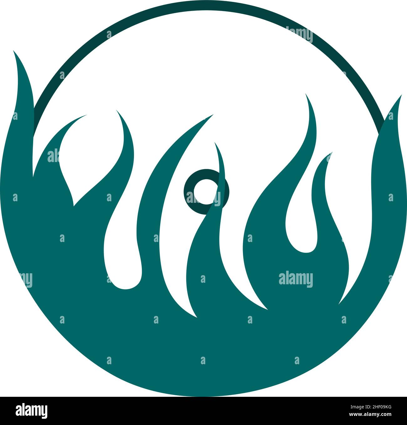 Flame Vinyl Icon. Editable Bold Outline With Color Fill Design. Vector ...