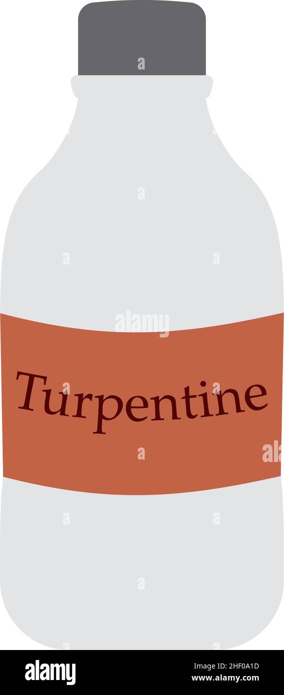 Turpentine Icon. Flat Color Design. Vector Illustration Stock Vector ...