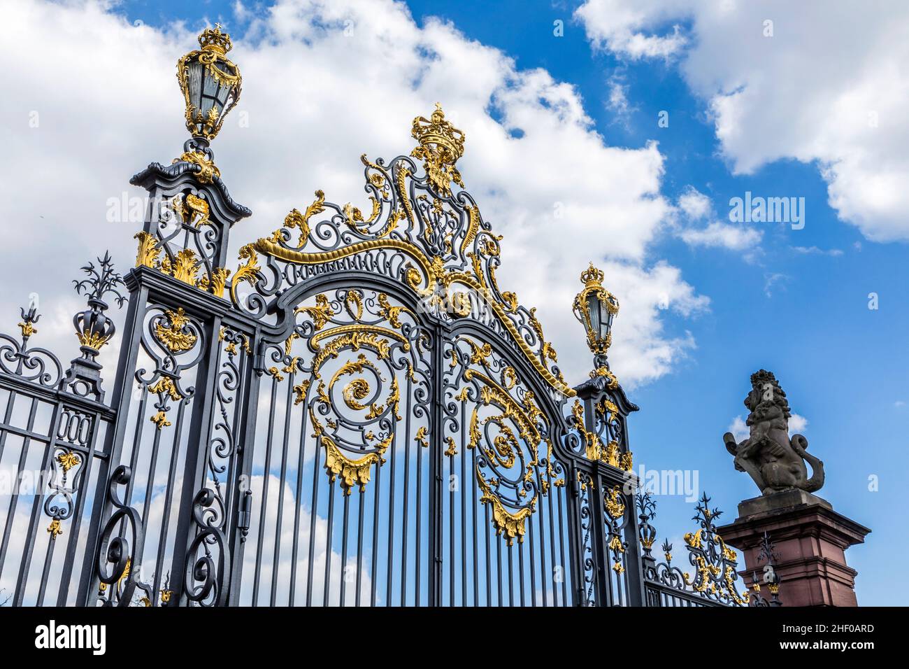 gate of castle Phillipsruhe in Hanau, Germany Stock Photo - Alamy