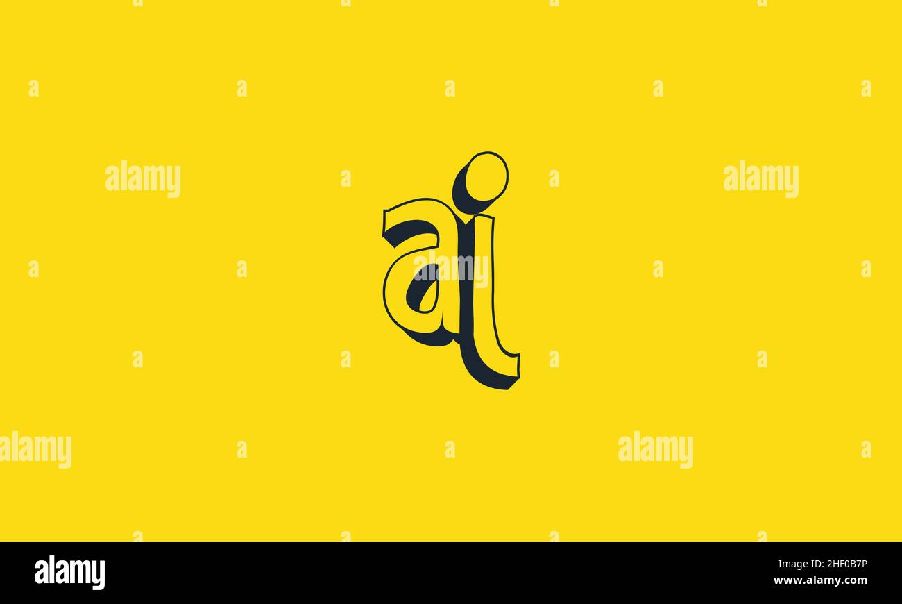Bold letter logo AJ - Initial vector design - Premium Icon, Logo vector ...