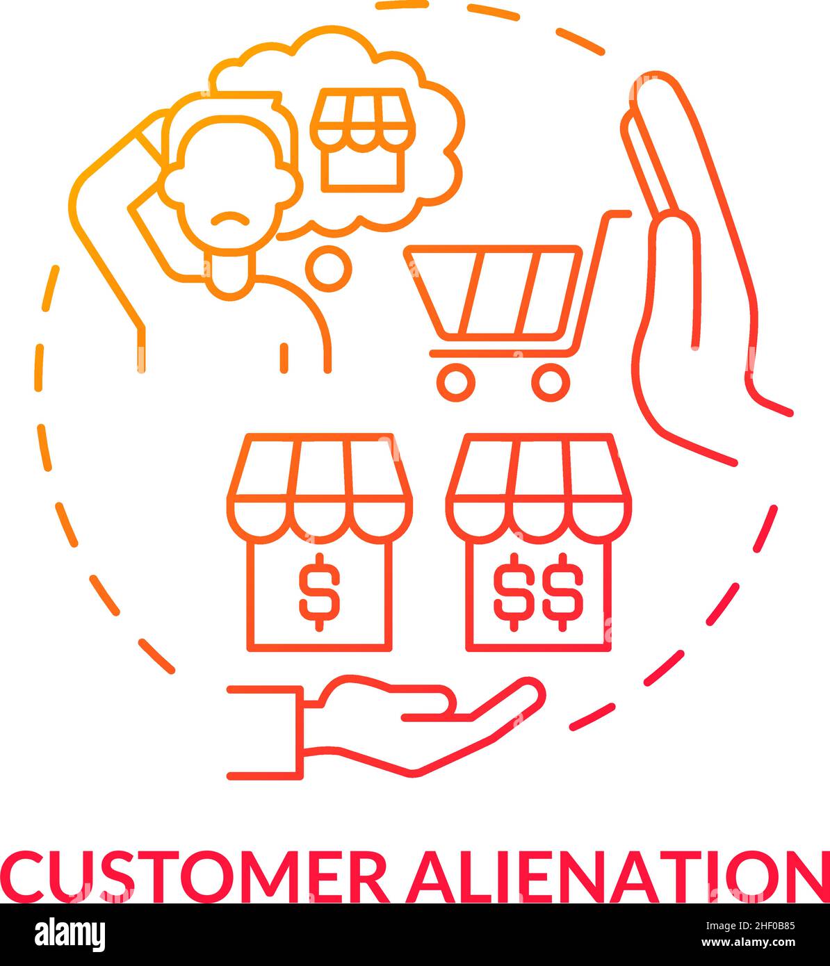 Customer alienation red gradient concept icon Stock Vector Image & Art ... Customer alienation red gradient concept icon Stock Vector Image & Art ...