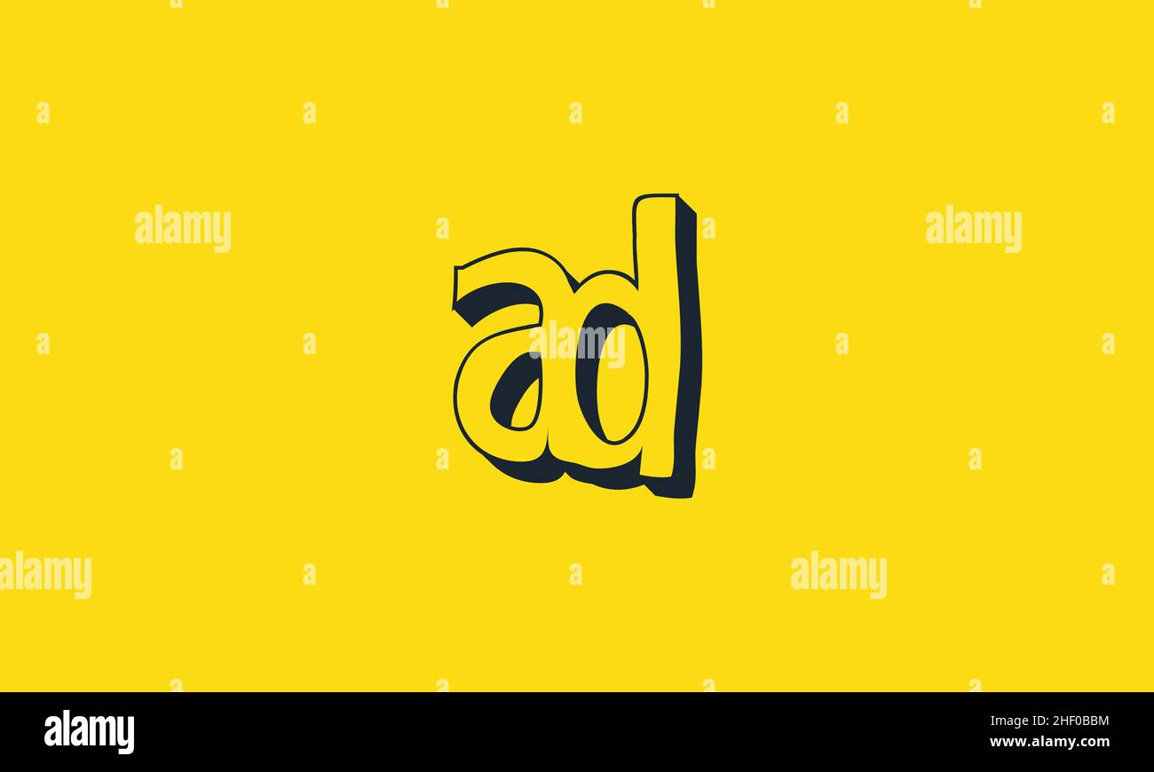 Initial ad icon vector vectors hi-res stock photography and images - Alamy