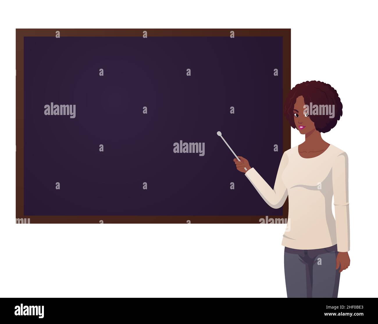 Female teacher african american Stock Vector Images - Alamy