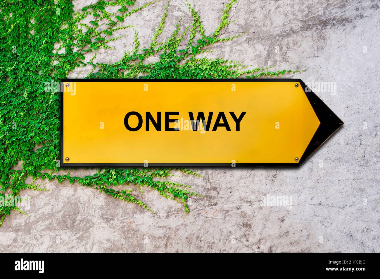 One way on yellow hi-res stock photography and images - Alamy