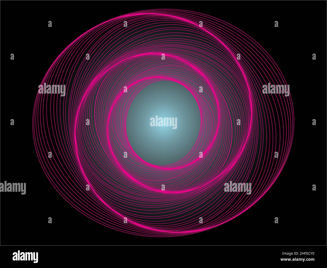 A graphic showing an oval obtained by scaling and rotating a geometric ...