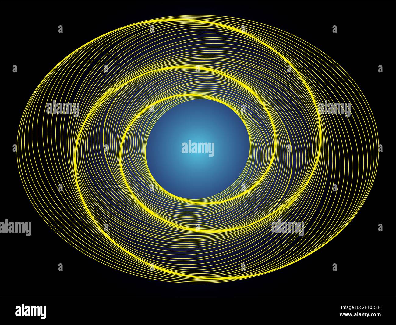 A graphic showing an oval obtained by scaling and rotating a geometric ...