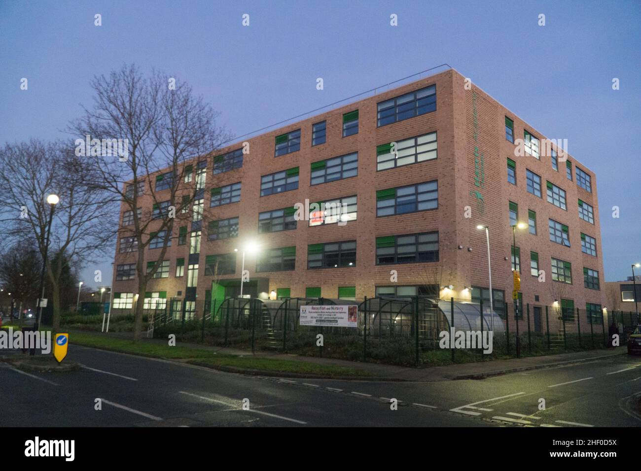 London, UK, 12 January 2022: The Harris Academy secondary school in ...
