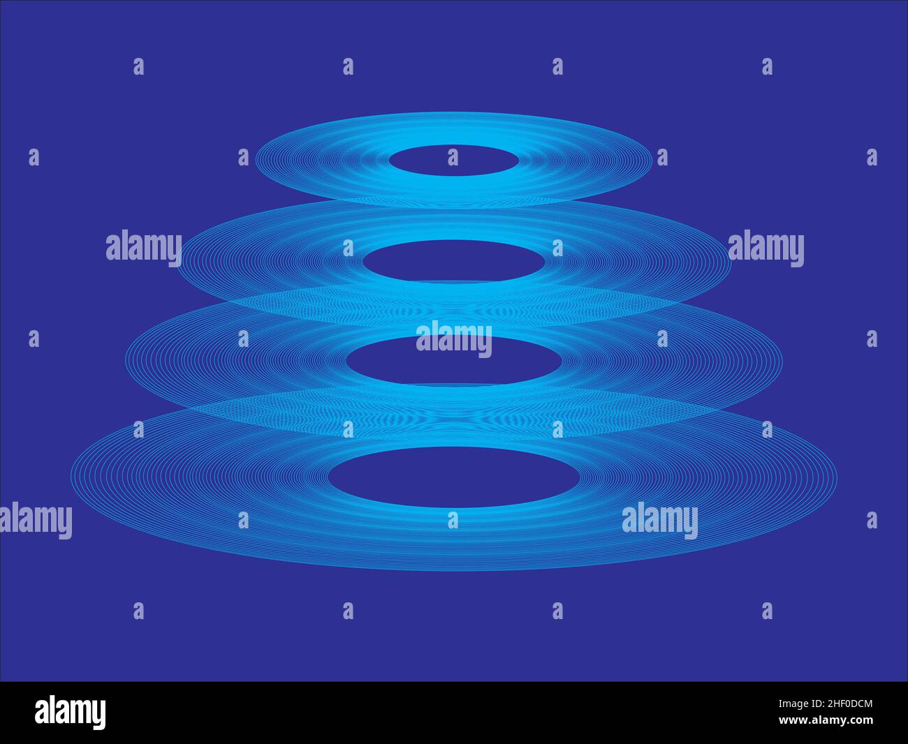 Graphics showing objects created as a result of scaling the oval ...