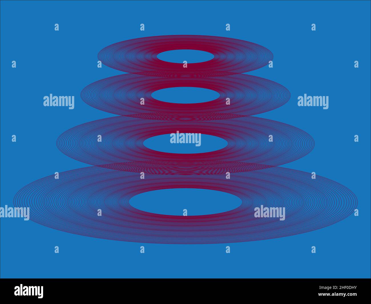 Graphics showing objects created as a result of scaling the oval ...