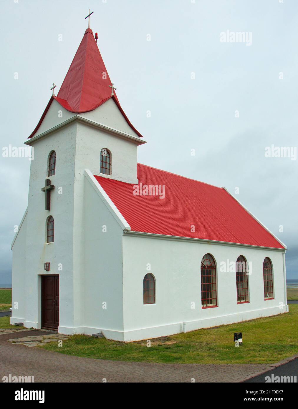 Church Ingjaldsholskirkja in Ingjaldshol,Snaefellsnes Peninsula,Iceland ...