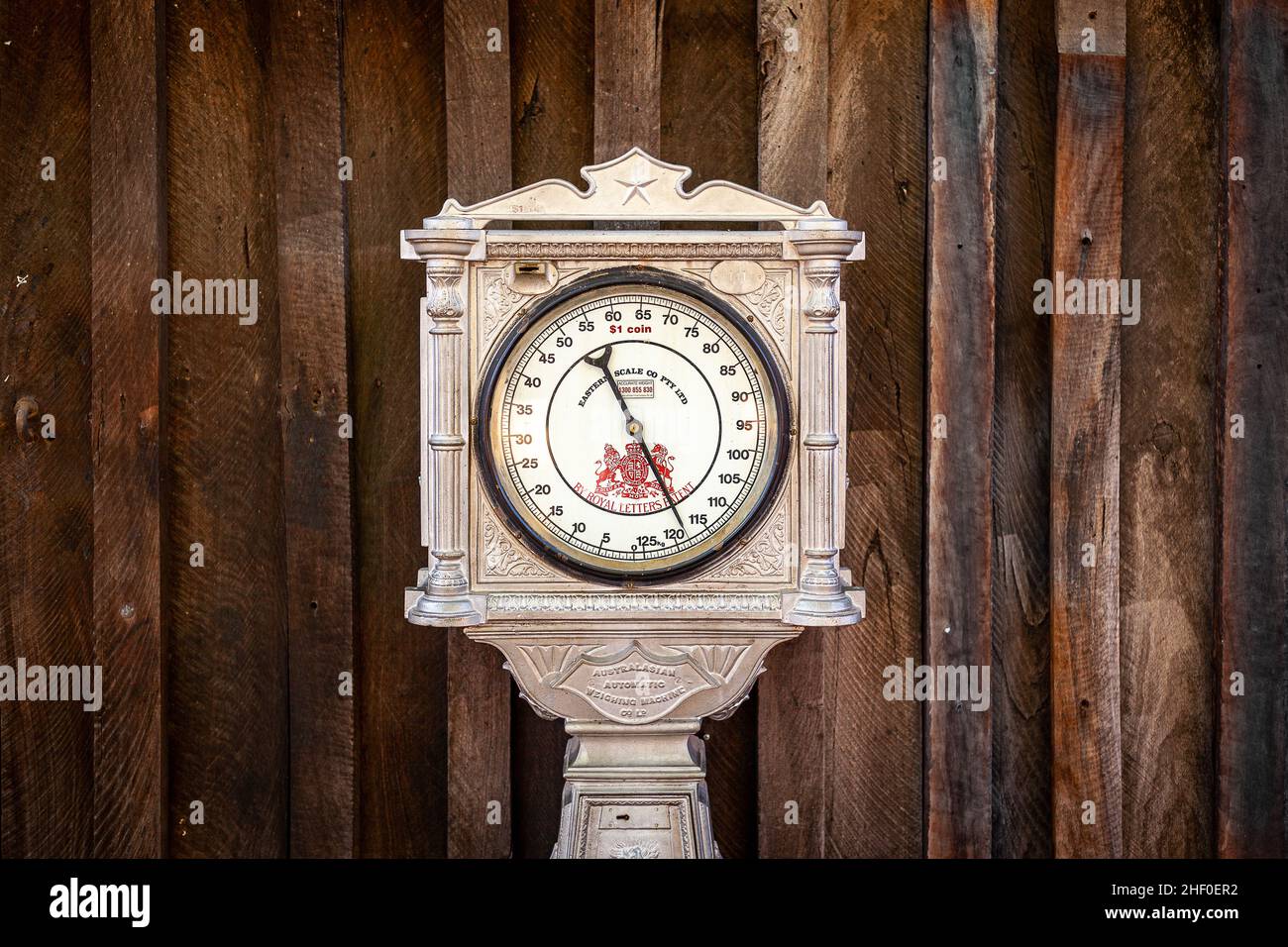 This old vintage weighing scale is believed to be used in the 1950s in ...