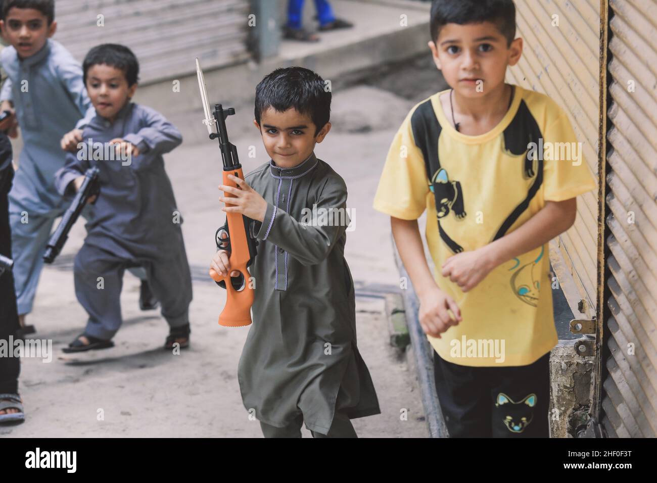 Peshawar, Pakistan - June 09, 2020: Happy and Joyful Pakistani Children ...