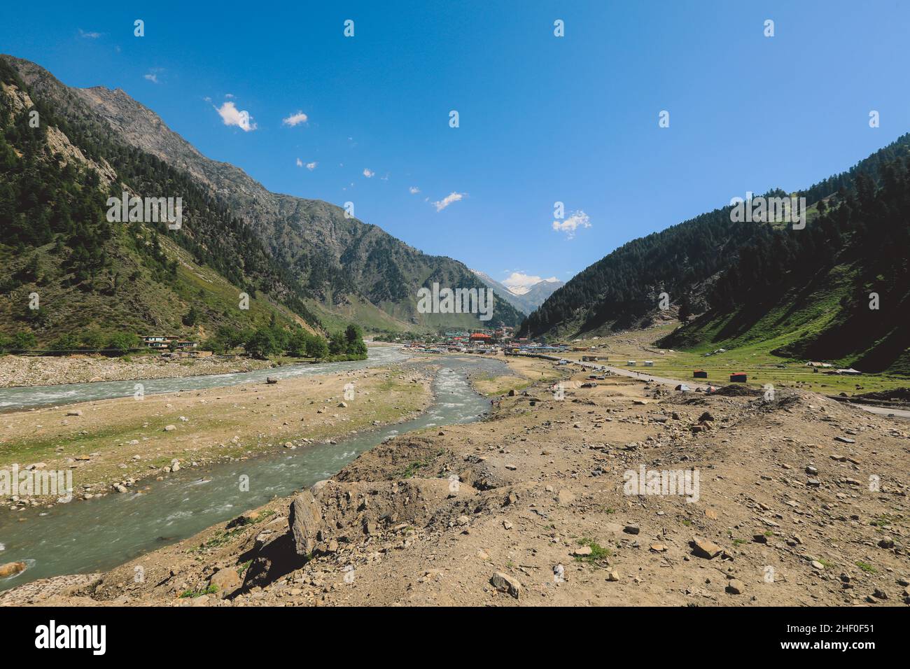 Wonderful Landscape of the Mountain River in the Gilgit Baltistan Hills ...