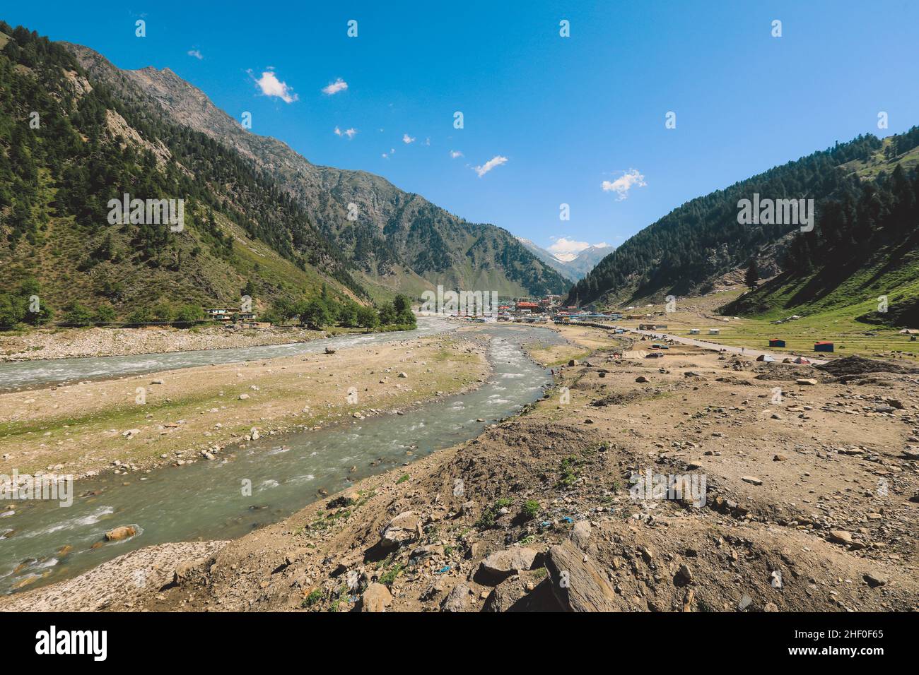 Wonderful Landscape of the Mountain River in the Gilgit Baltistan Hills ...