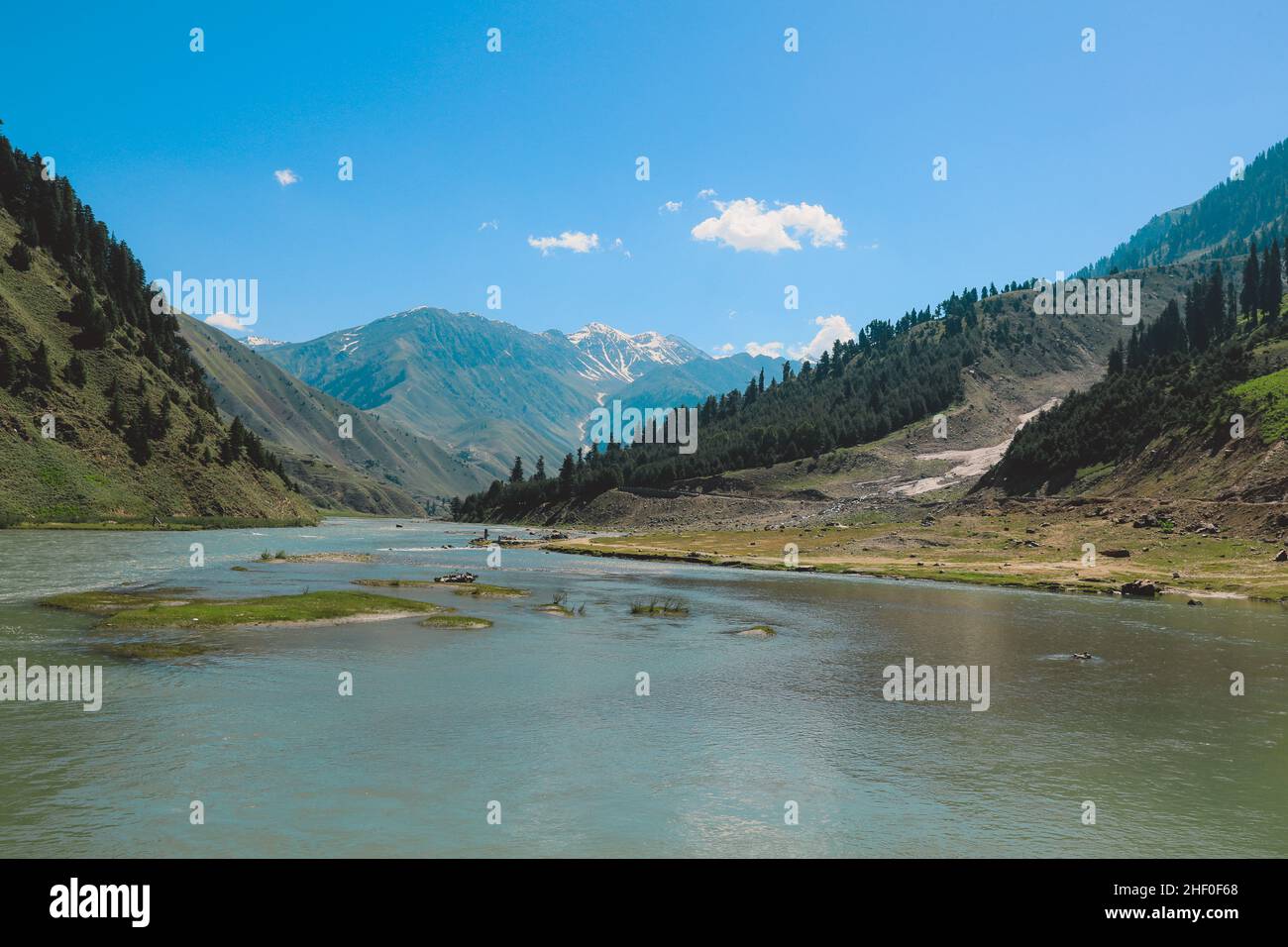 Wonderful Landscape of the Mountain River in the Gilgit Baltistan Hills ...