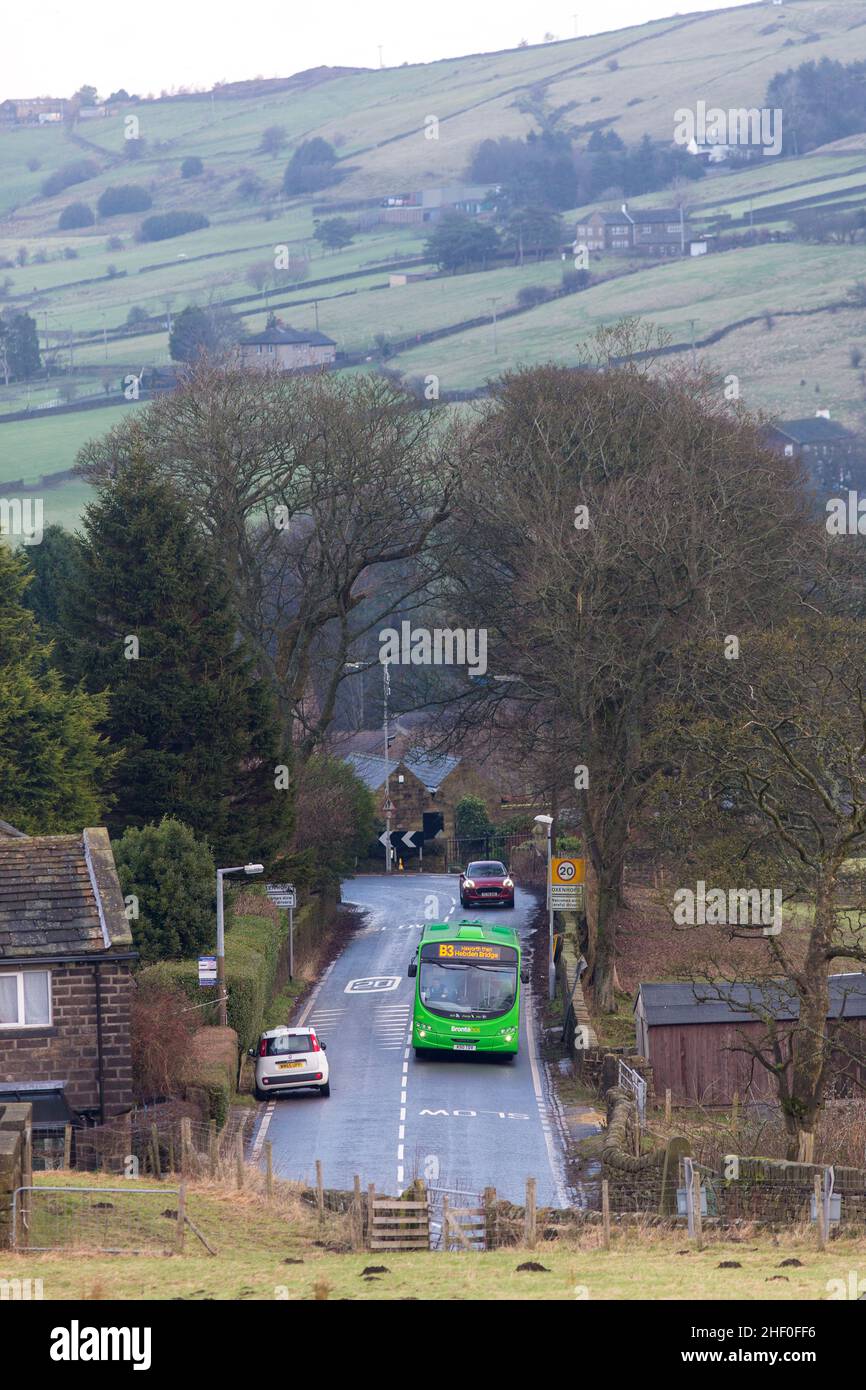 Rural bus services near Haworth, Oxenhope, Oldfield and Oakworth in ...
