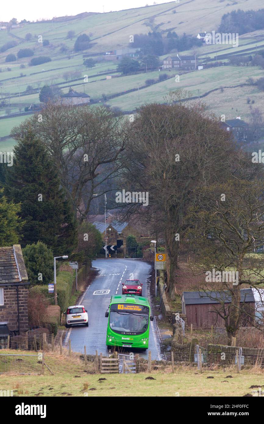 Rural bus services near Haworth, Oxenhope, Oldfield and Oakworth in ...