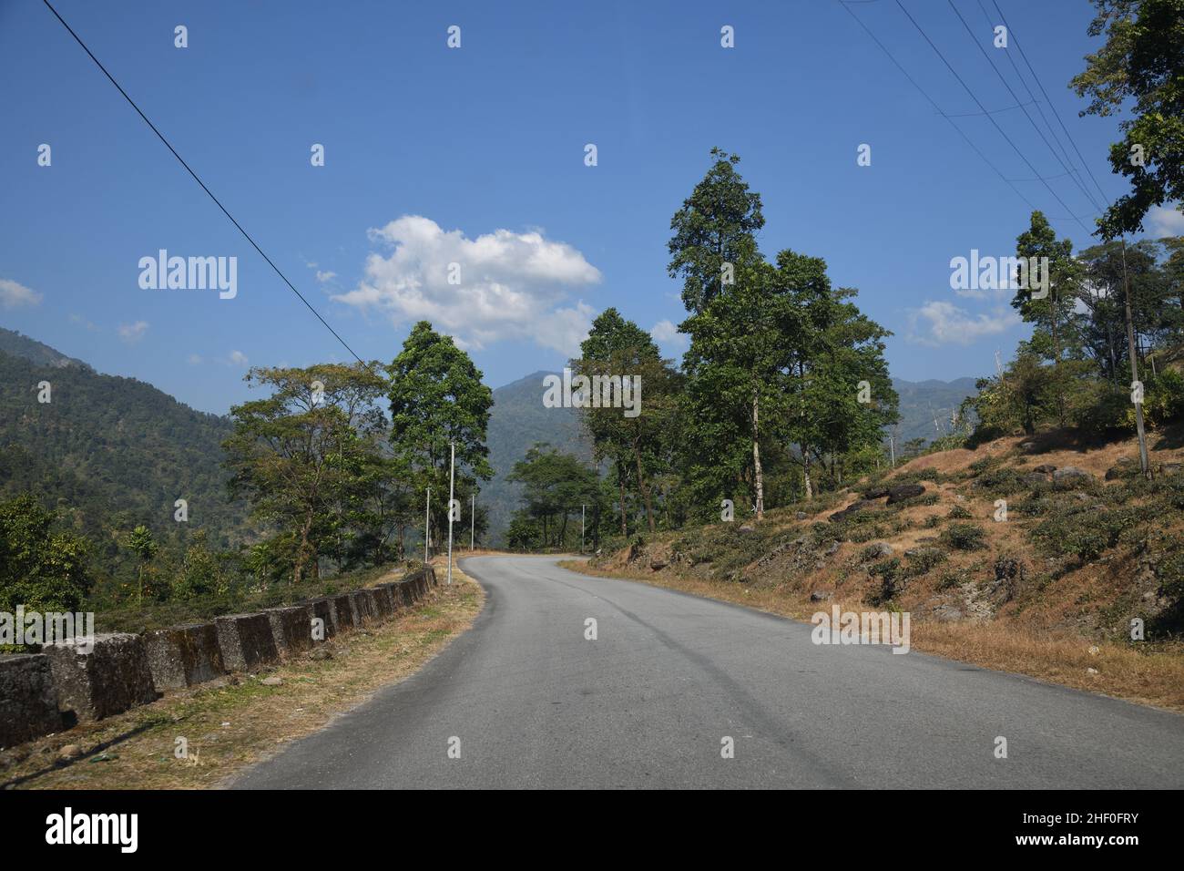 Rishi road. Shermali, Gorubathan, Kalimpong, West Bengal, India Stock ...