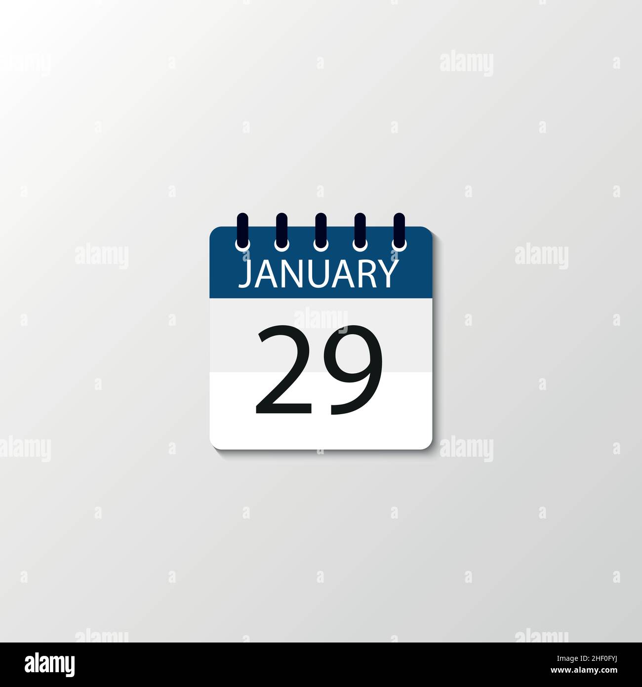 Vector flat daily calendar icon. Day , month , January eps Stock Vector ...