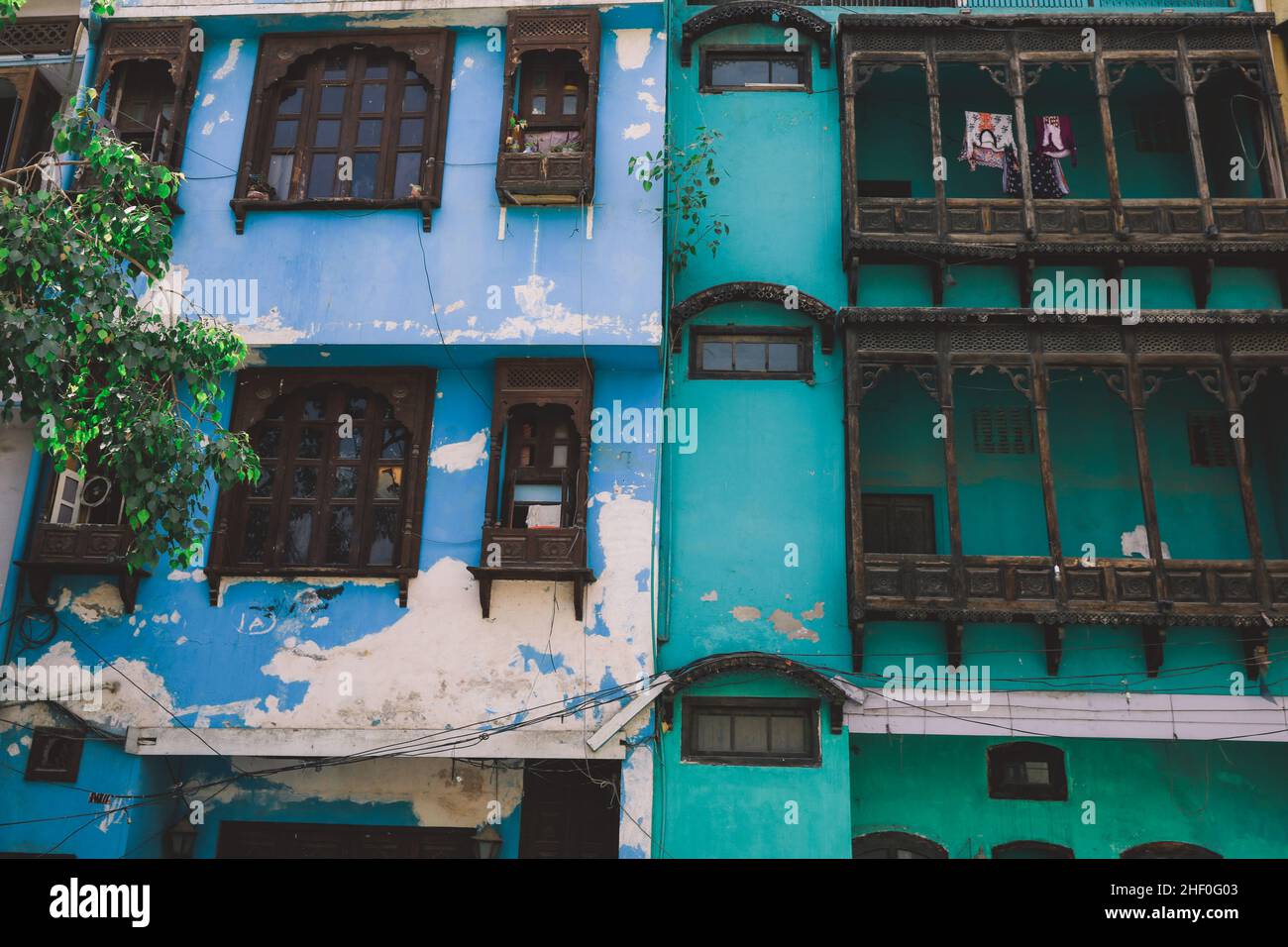 Colorful and Bright Balcony in Traditional Eastern Patterns, Pakistan ...